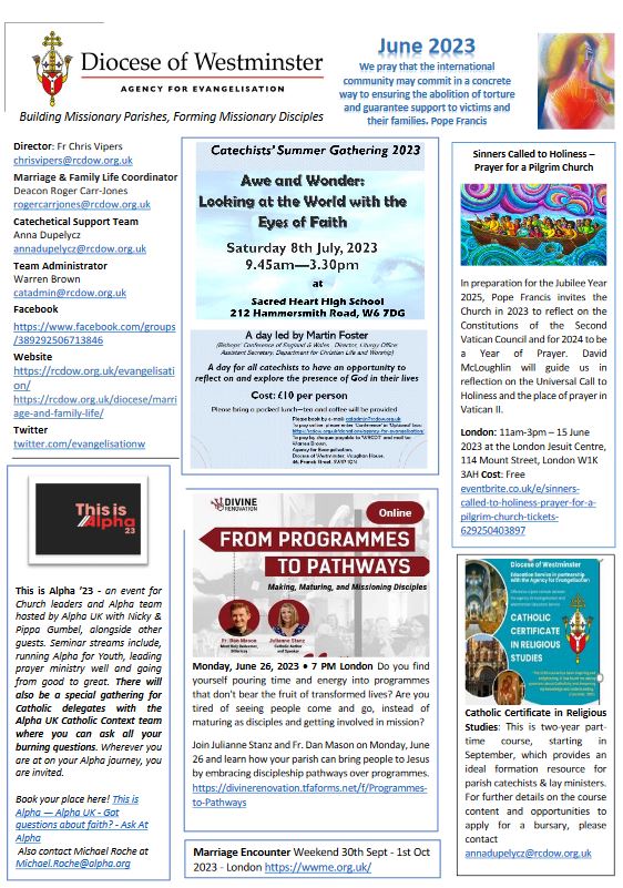 June Bulletin - Diocese of Westminster